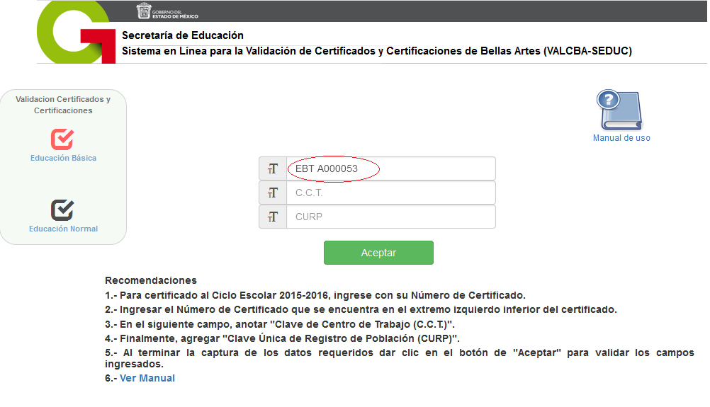 Validación de Certificados